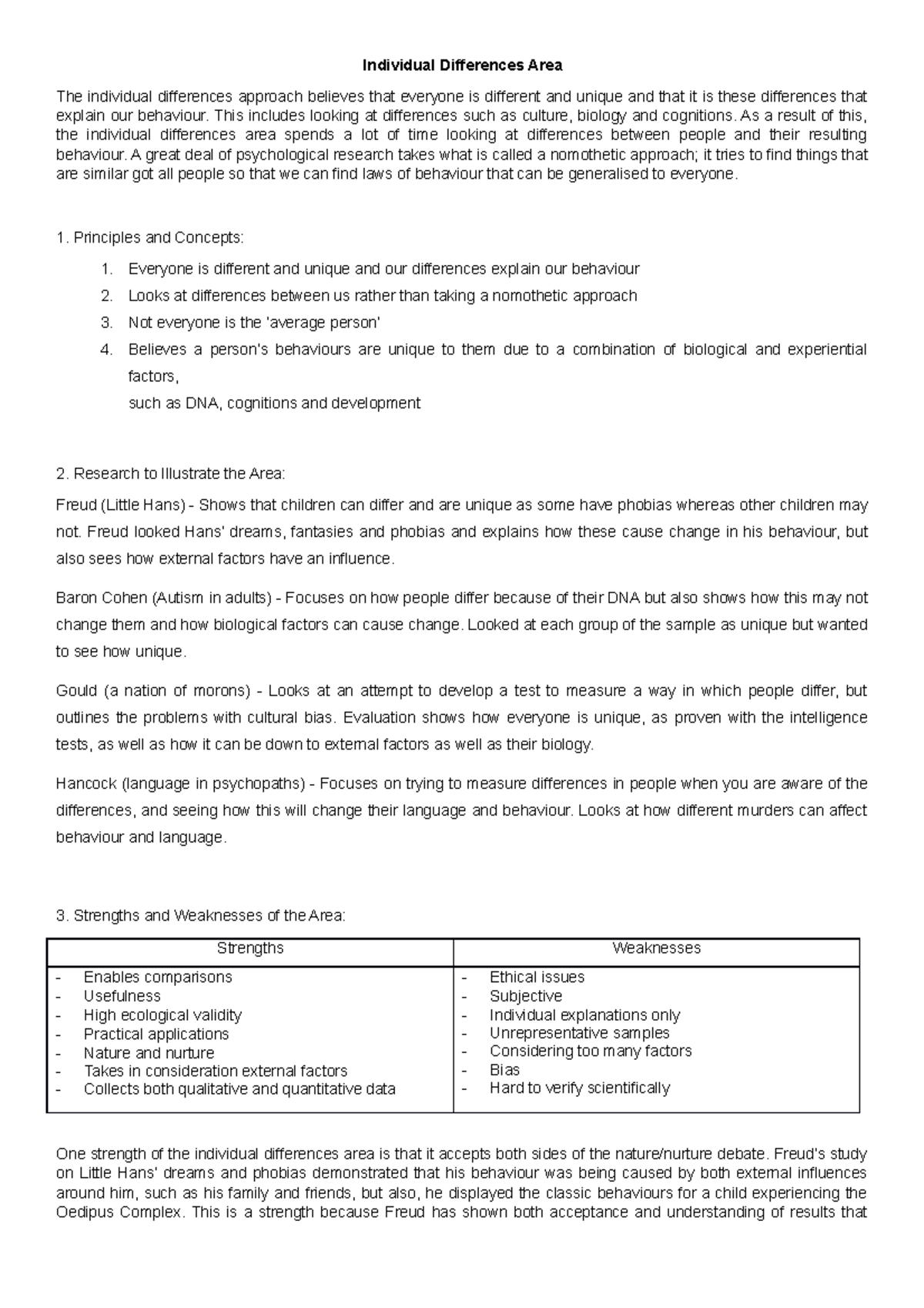 A Study On Individual Differences Area With Principles And Concepts ...