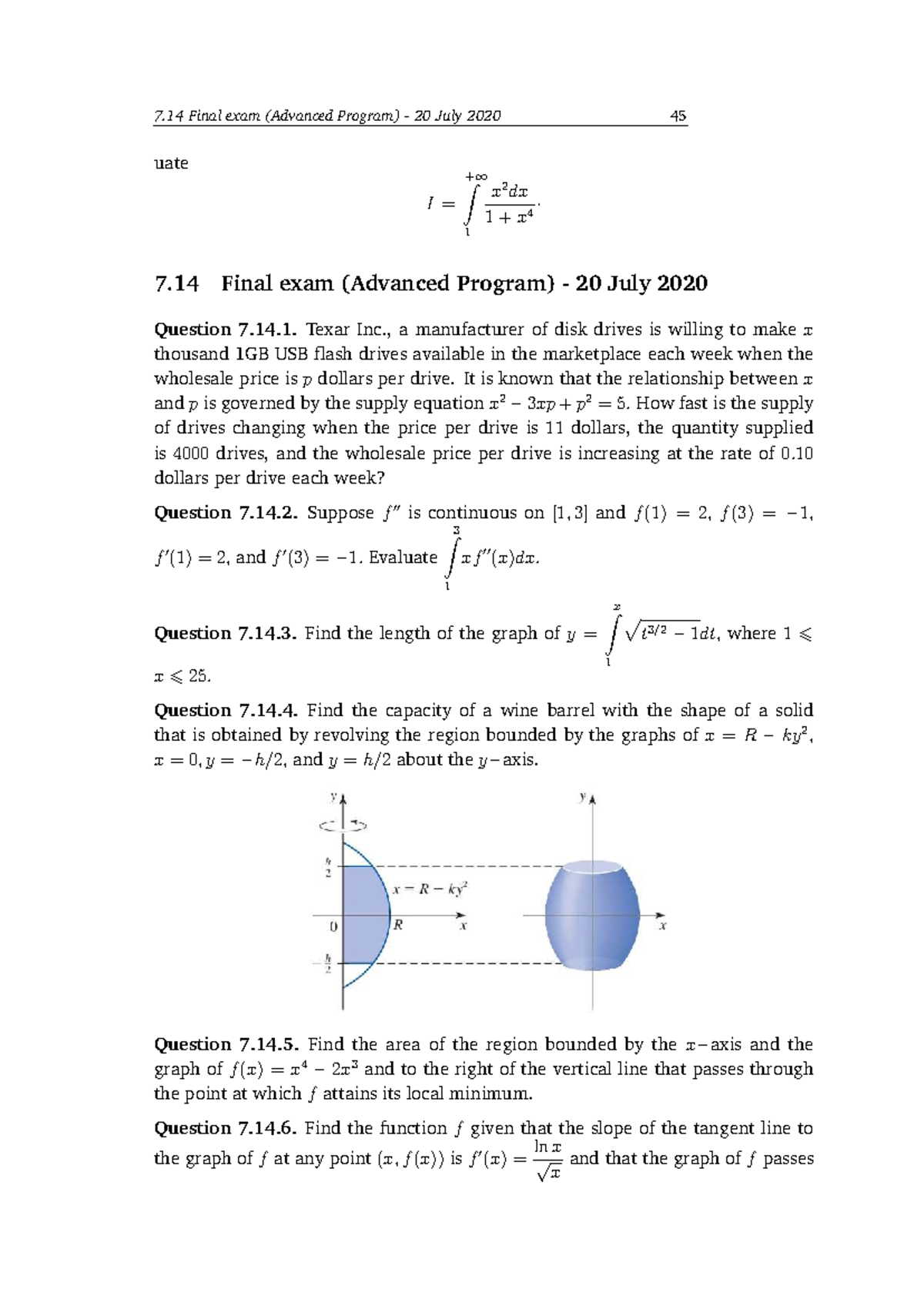 Advanced Program 45 7.14 Final Exam Solutions - July 2020 - Studocu