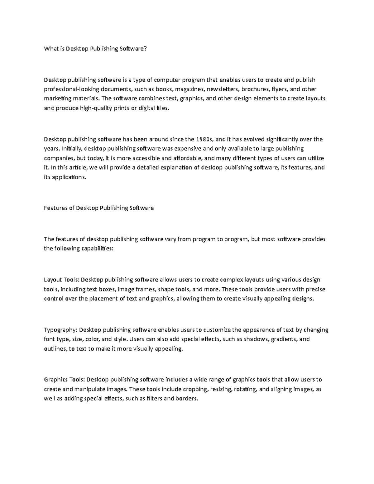 What is Desktop Publishing Software? - What is Desktop Publishing ...
