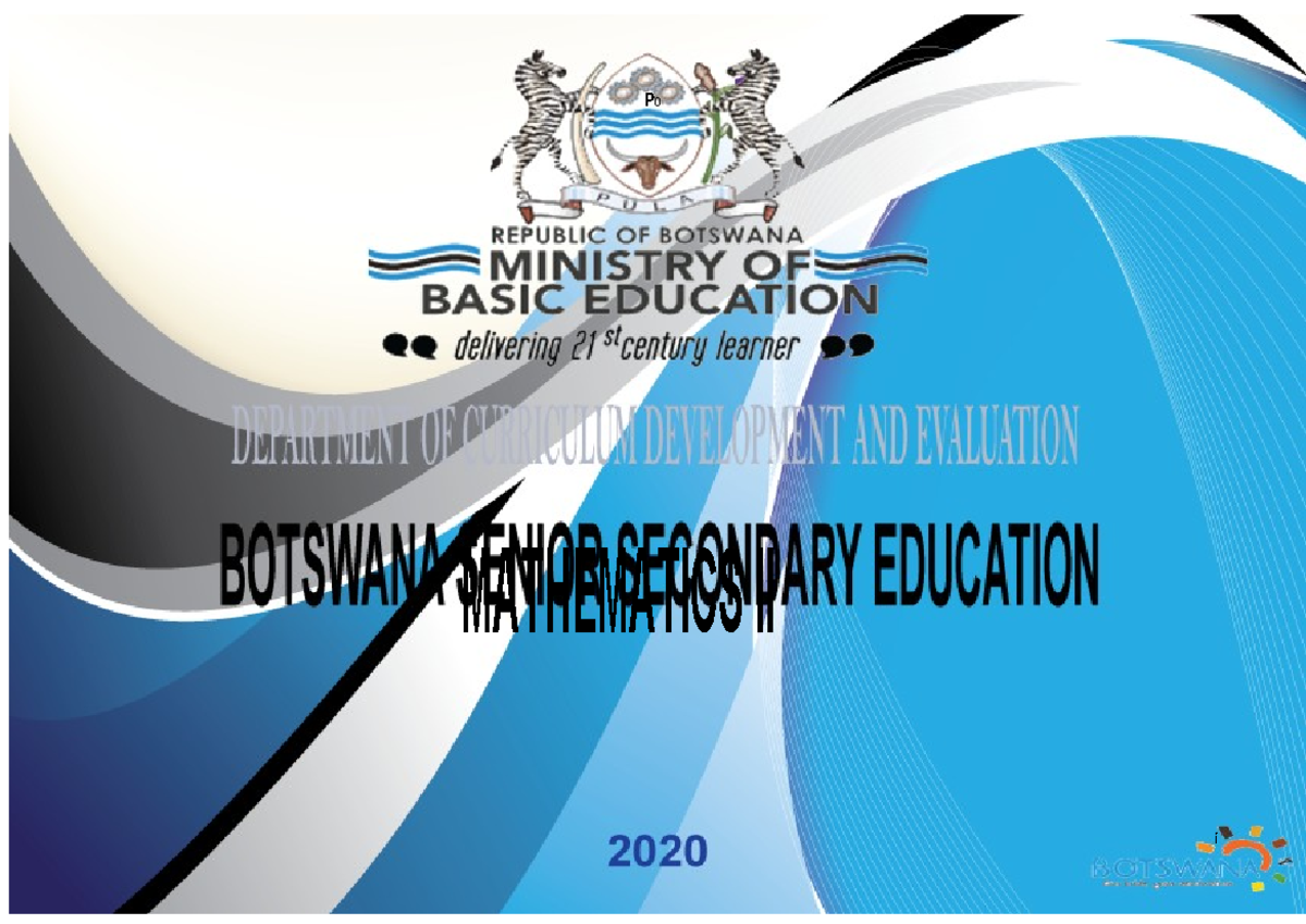 Revised BSSE Mathematics II Syllabus - Curriculum Development Guide ...