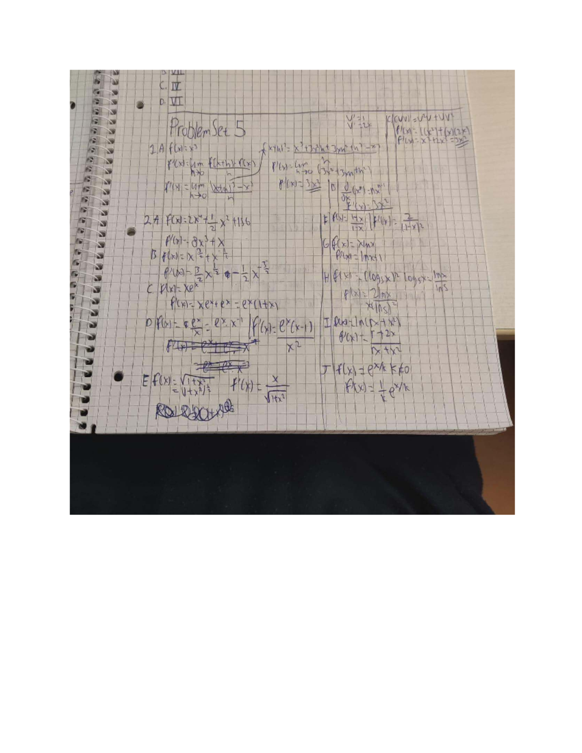 Math Homework Problem Set 5 D C Iv D Vi Studocu