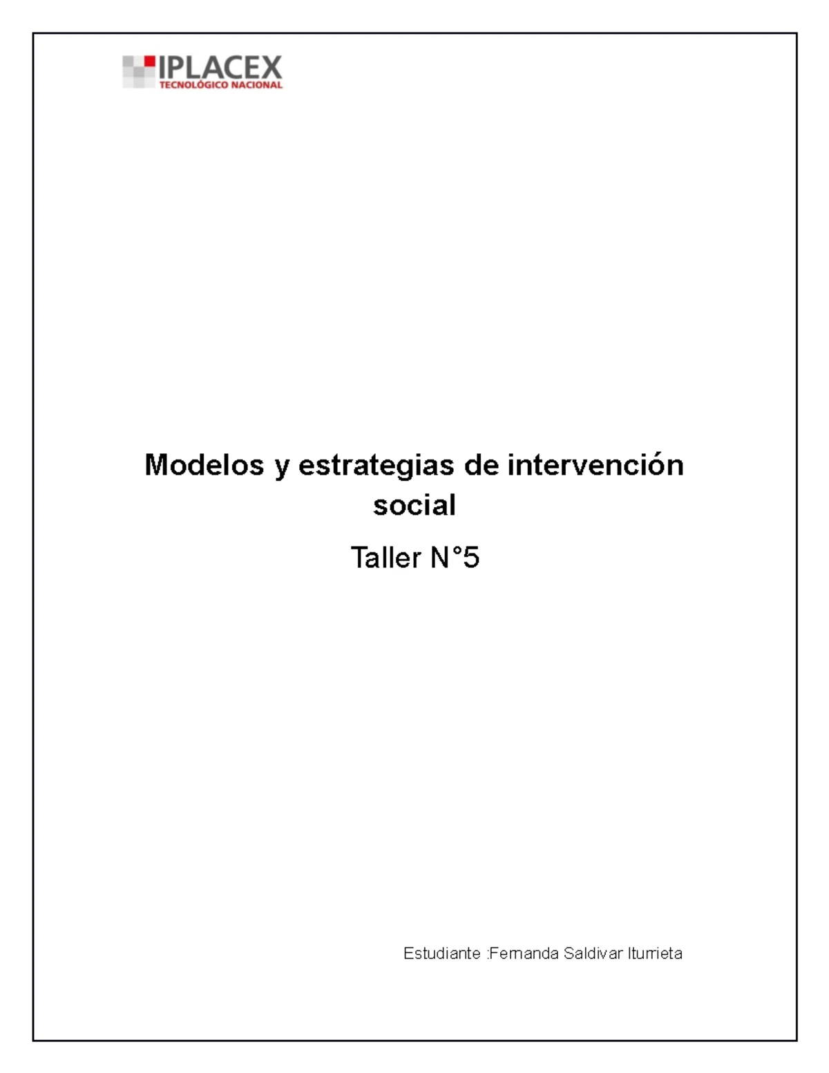 Taller de Modelos y Estrategias de Intervención Social - Trabajo Social ...