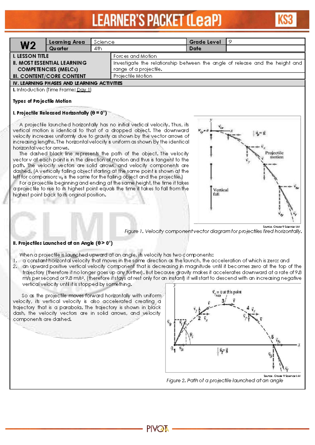Q4-Science-9-Week 2: Forces and Motion Lesson Plan - Studocu