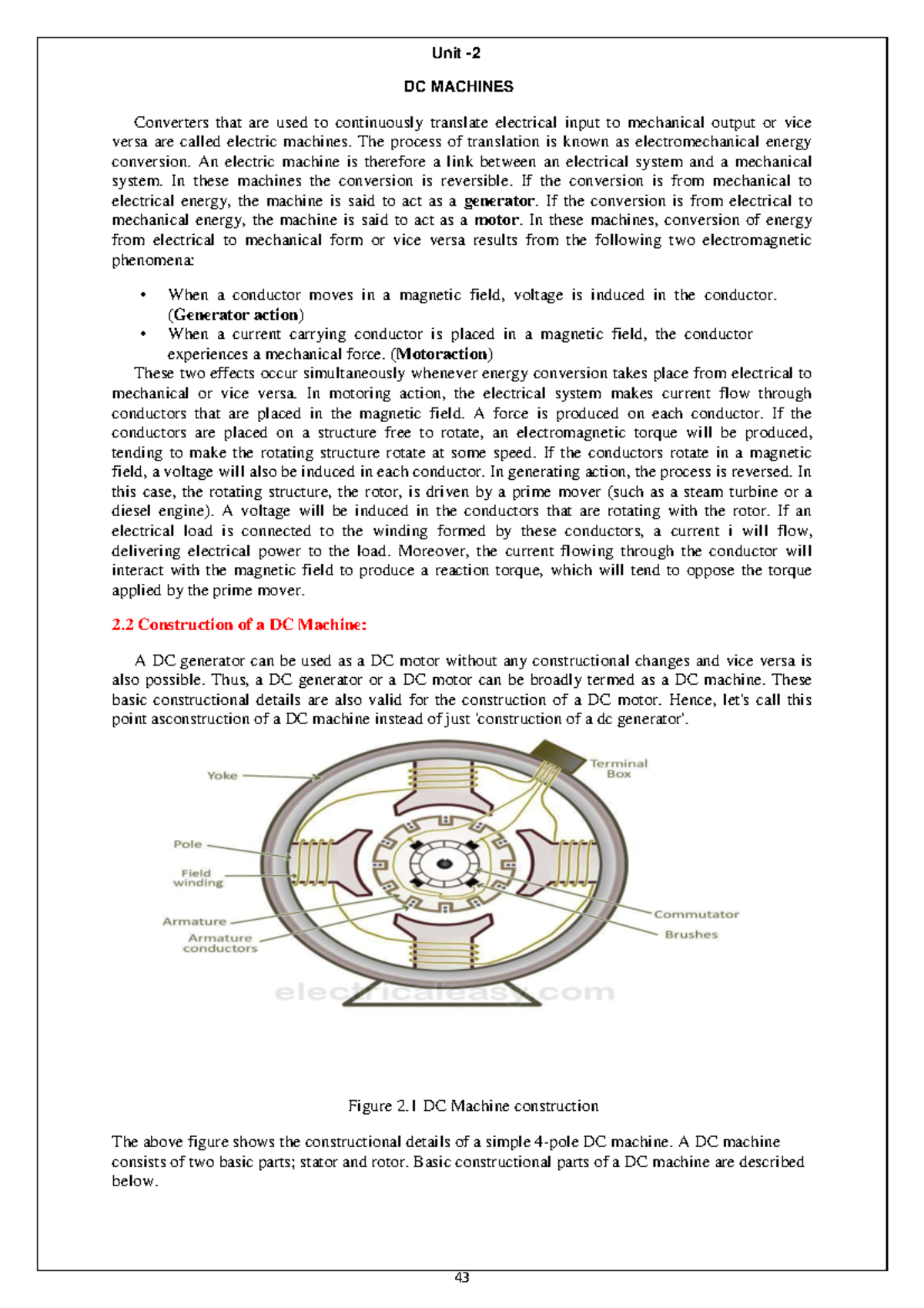 DC MACHINES notes - Converters that are used to continuously translate ...
