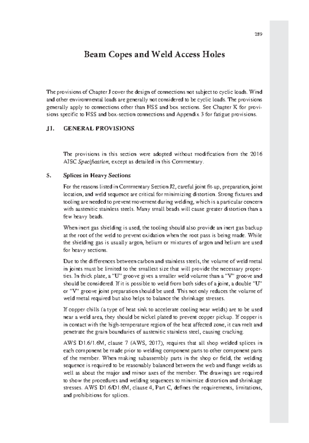 "Beam Copes & Weld Access Holes - AWS D1.6/D1.6M Guidelines" - Studocu