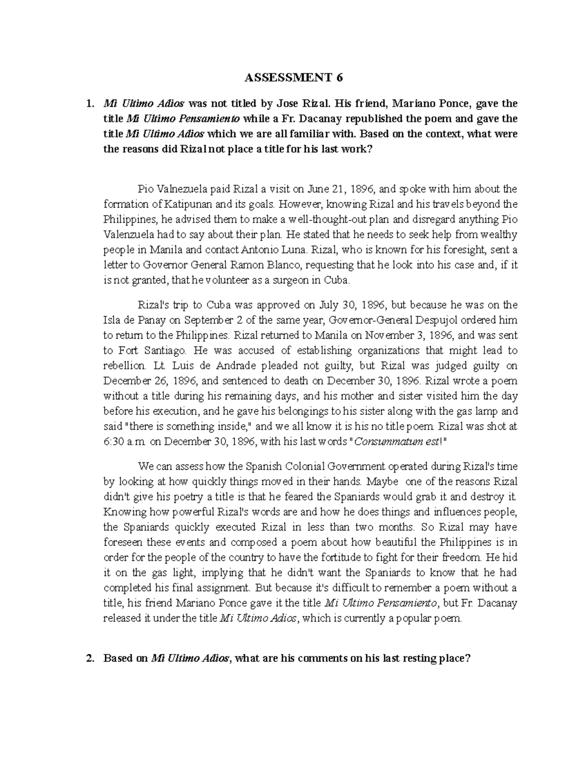 Rizal Articles IN LA Solidaridad - RIZAL’S ARTICLES IN LA SOLIDARIDAD ...