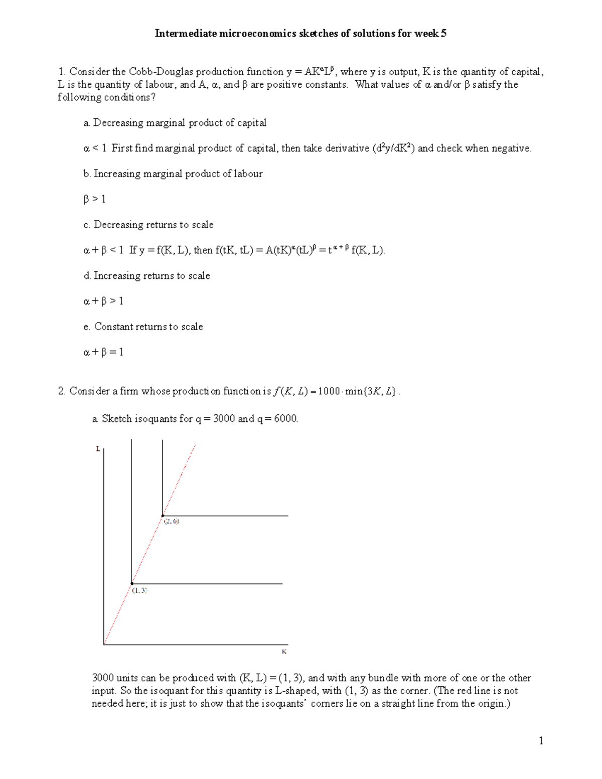 Solutions tutorial week05 - 1 Intermediate microeconomics sketches of ...