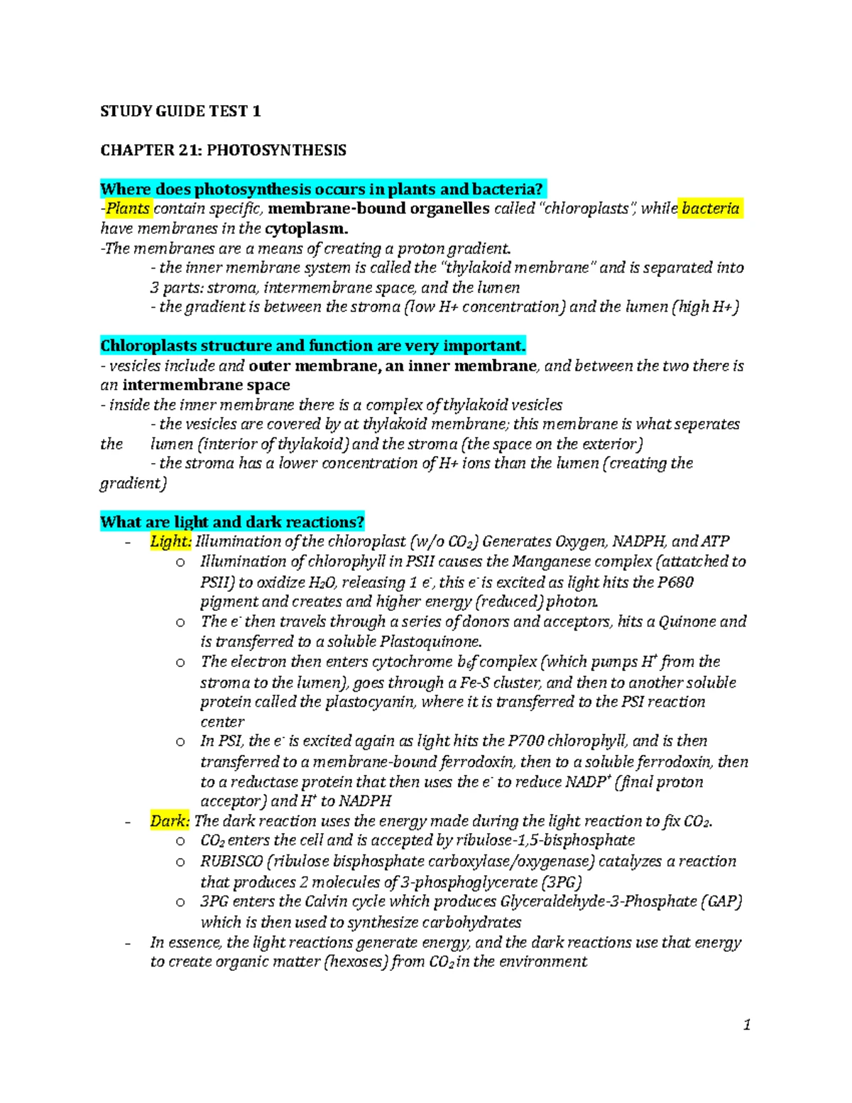 Bioch 2 EXAM 2 Study Guide - Nancy - BIOL/CHEM 3362 - BIOCHEMISTRY II ...