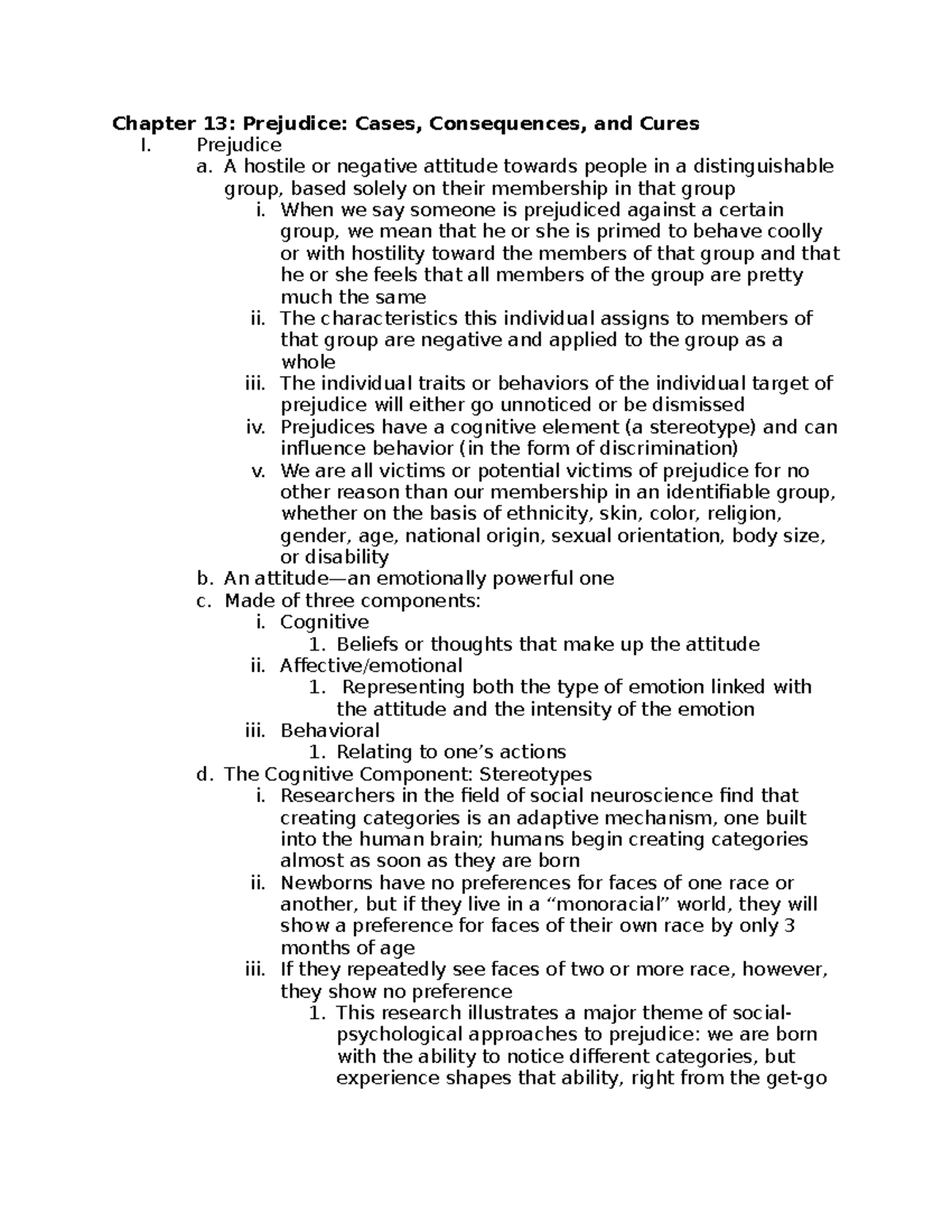 Social Psychology - Chapter 13: Understanding Prejudice and Its Effects ...