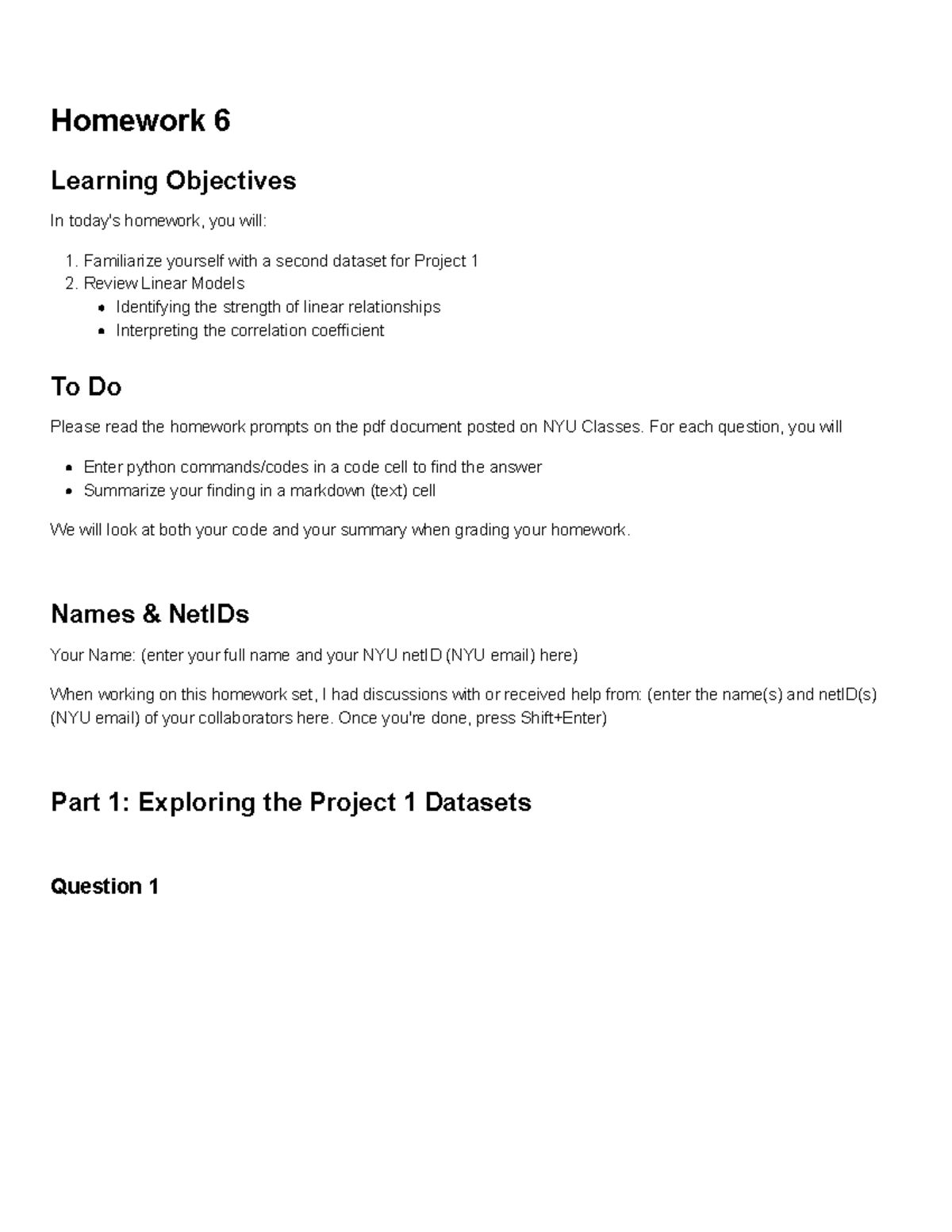 Homework 6: Exploring Linear Models and Airbnb Data Analysis - Studocu