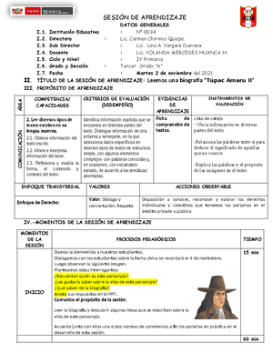 3° SES COMU LUN 7 Agosto Leemos UN Afiche DEL BUEN Trato - SESIÓN DE APRENDIZAJE COMUNICACIÓN I ...