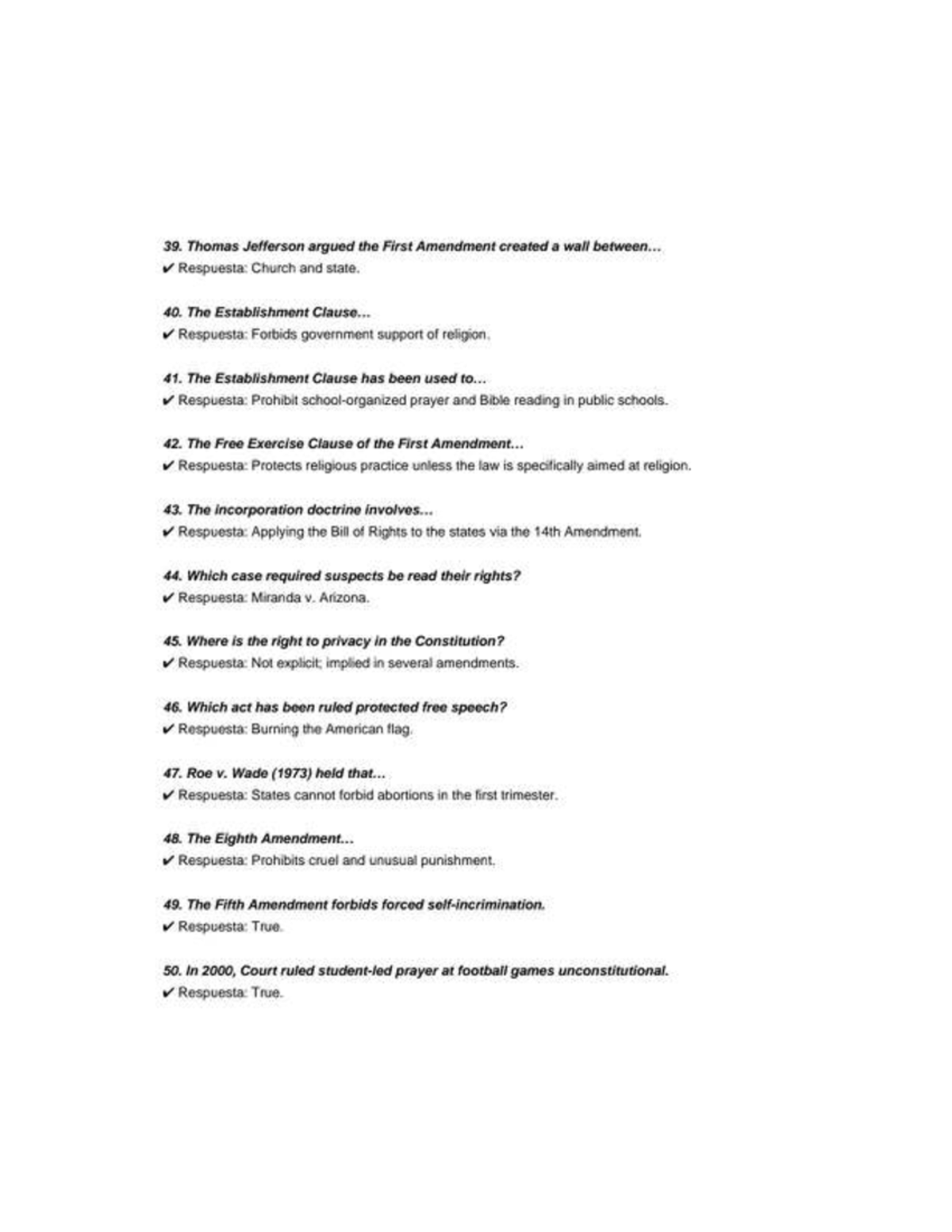 Constitutional Rights Analysis: Key Amendments & Cases (POL 101) - Studocu