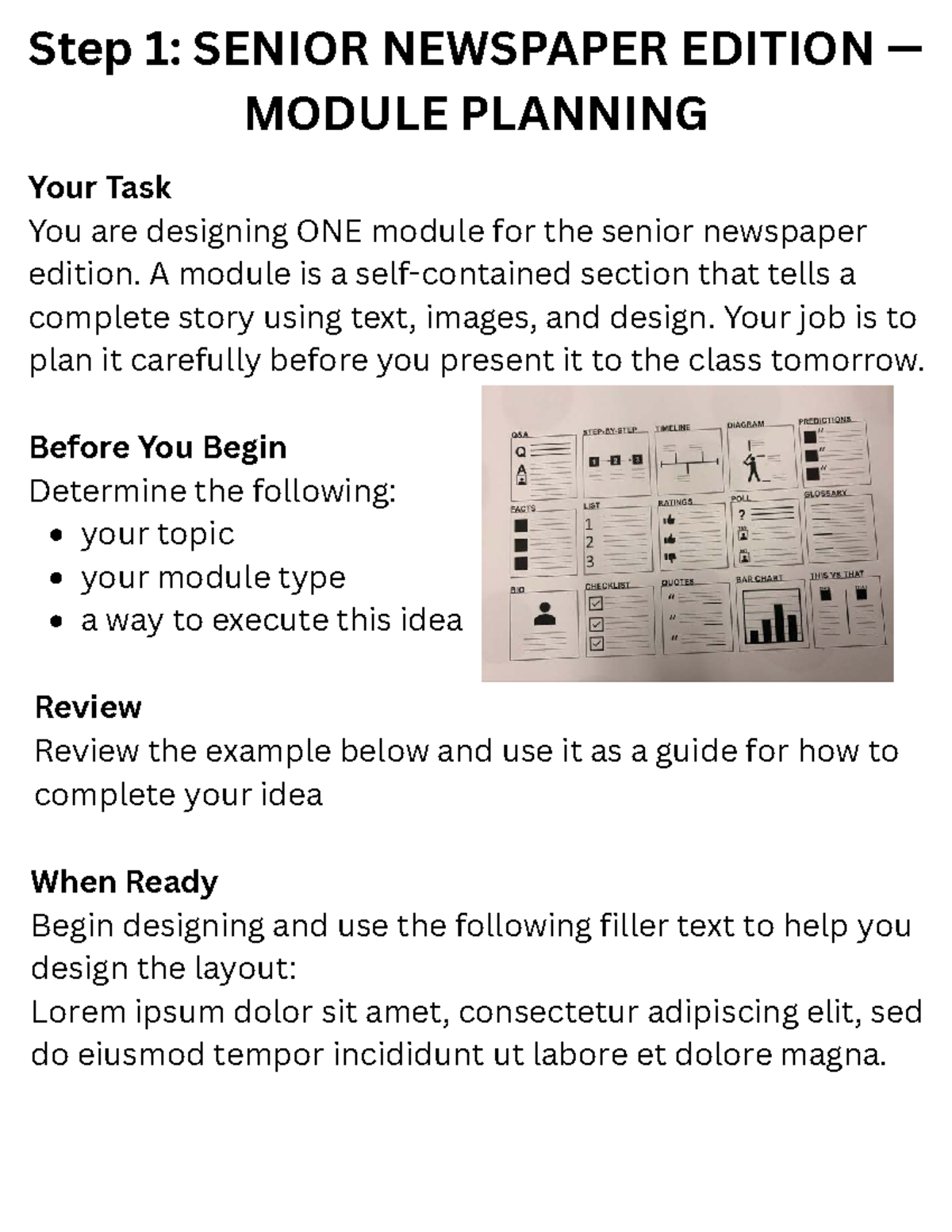 Senior Newspaper Edition Module Planning: Class of 2026 Insights - Studocu