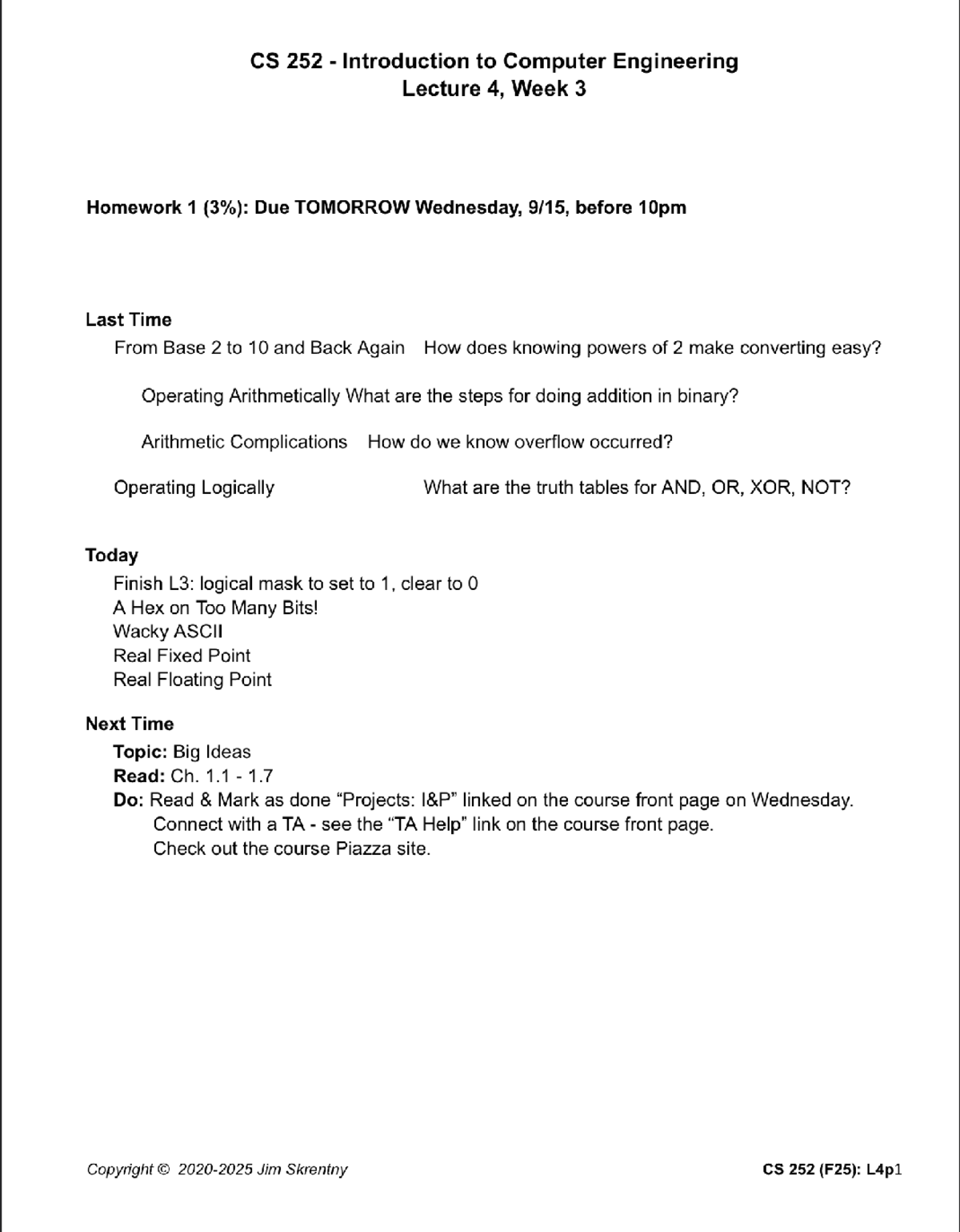 CS 252 Lecture 4: Week 3 Homework & Key Concepts Overview - Studocu