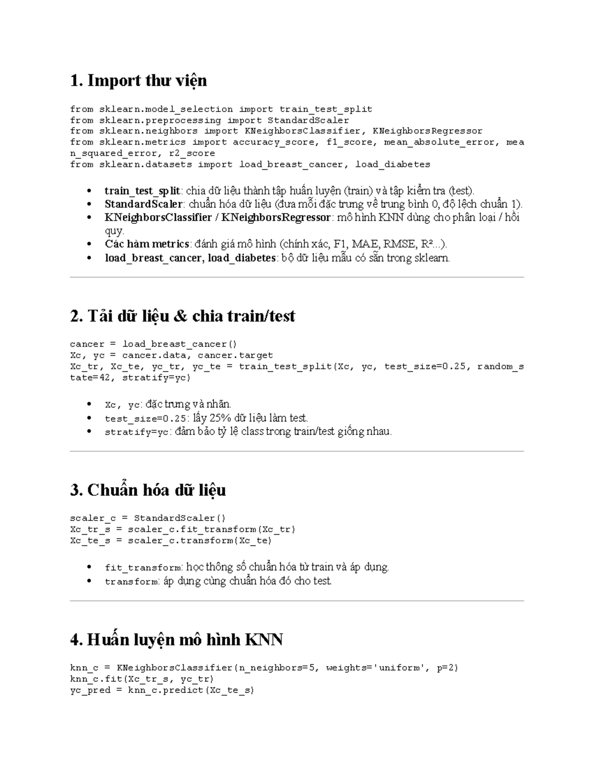 K-NN Classification & Regression Study Guide - KNN 101 - Studocu