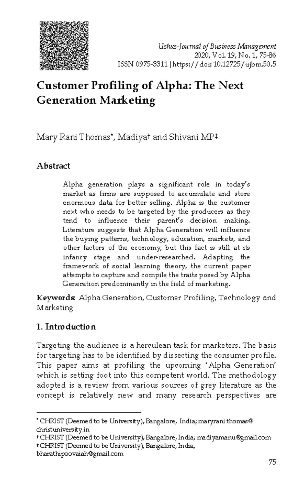 Customer Profiling of Alpha Generation: Insights for Marketers (BUSM ...