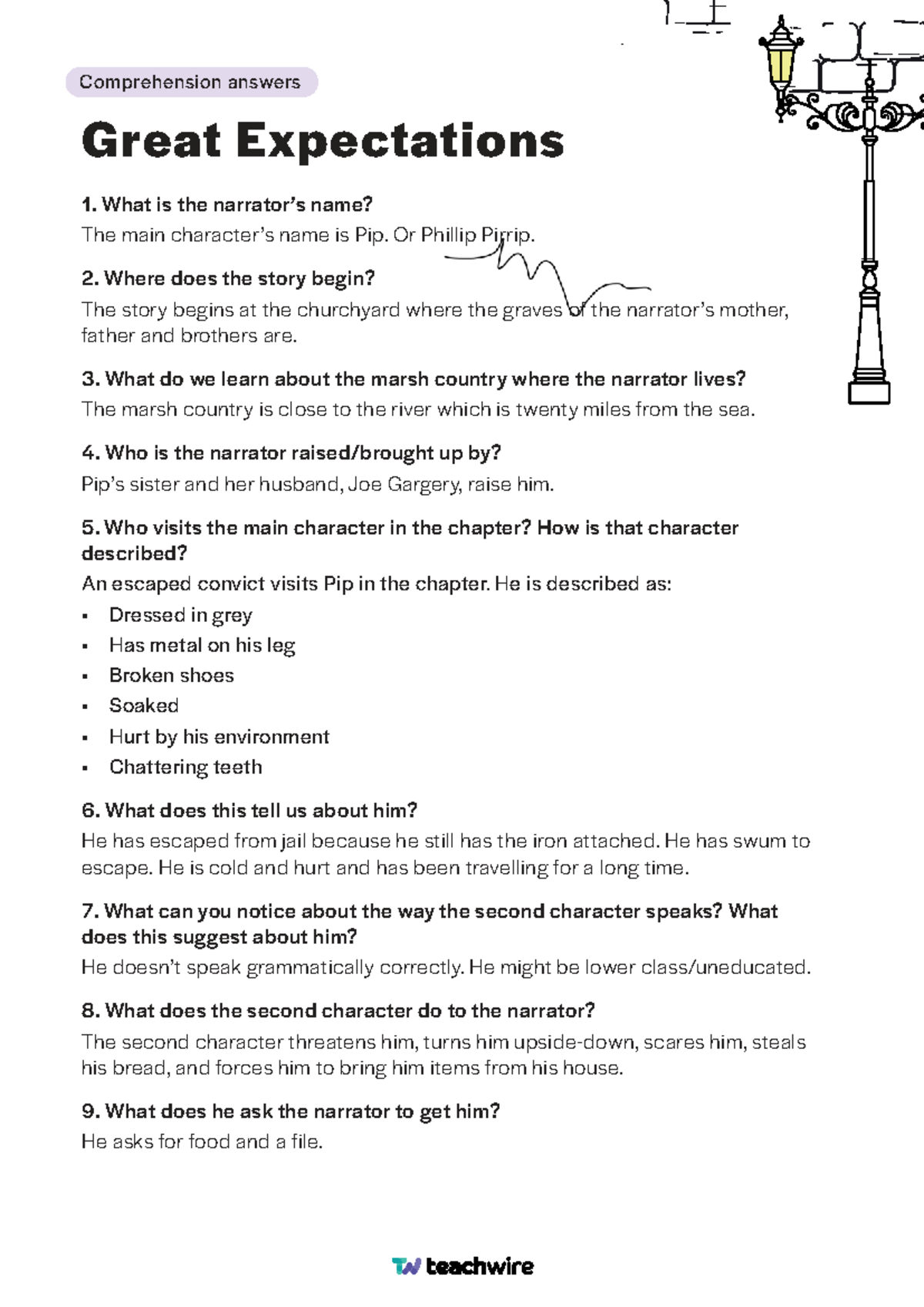 Great Expectations Comprehension Answers: Key Insights and Analysis ...