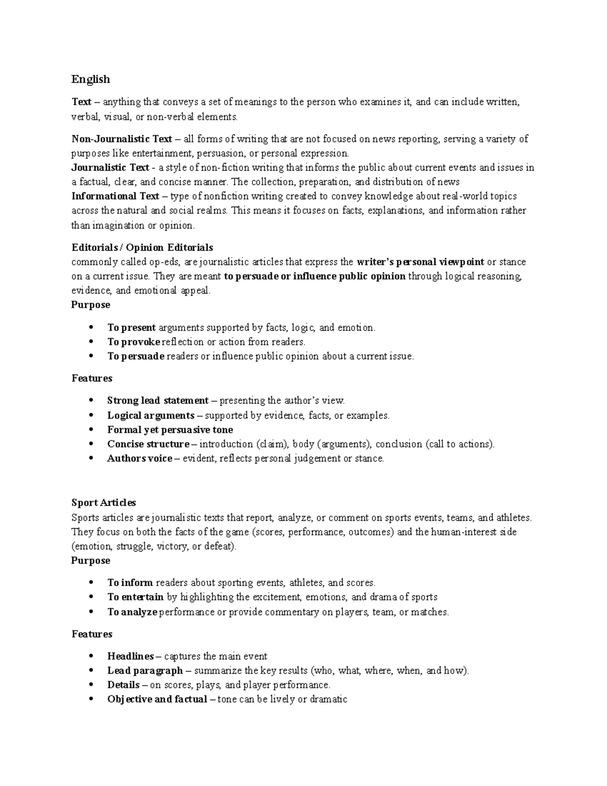 English-Q3: Understanding Text Types and Their Purposes - Studocu