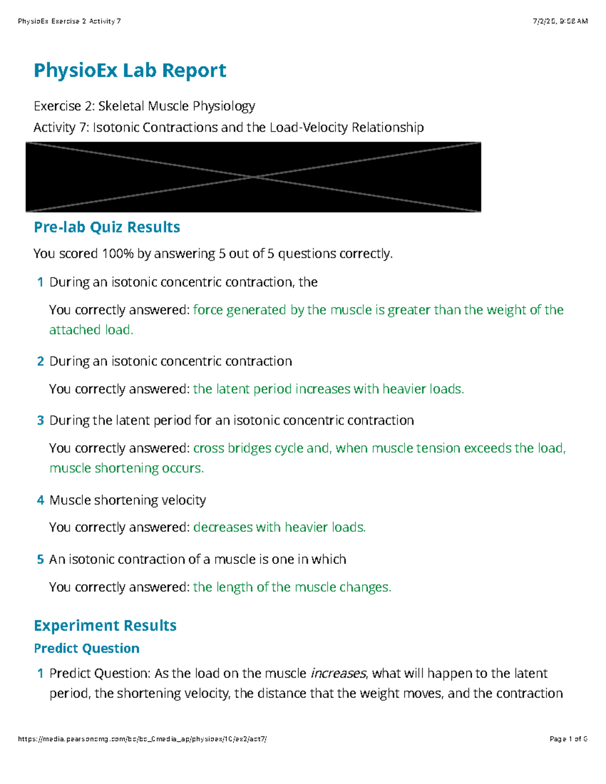 PhysioEx Lab Report: Exercise 2 - Skeletal Muscle Physiology Activity 7 ...