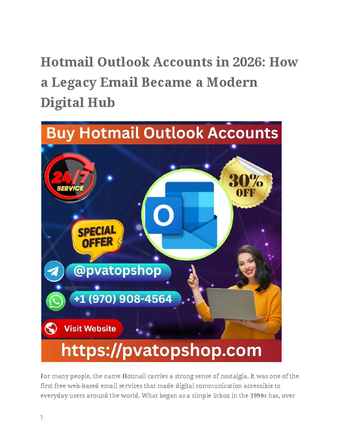 Hotmail Outlook Accounts in 2026: Evolution and Modern Relevance - Studocu