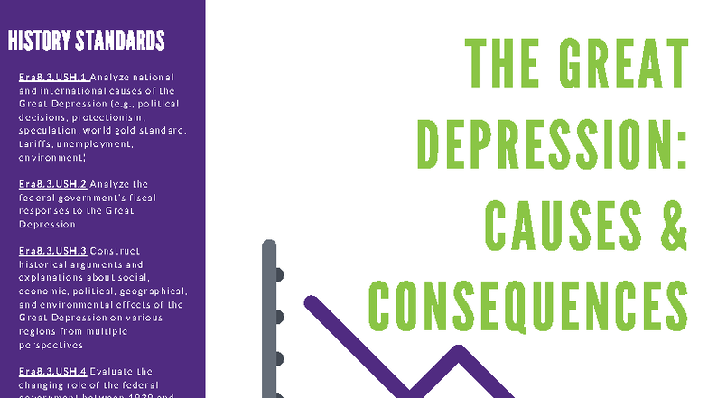 HISTORY 11: Causes and Consequences of the Great Depression - Studocu