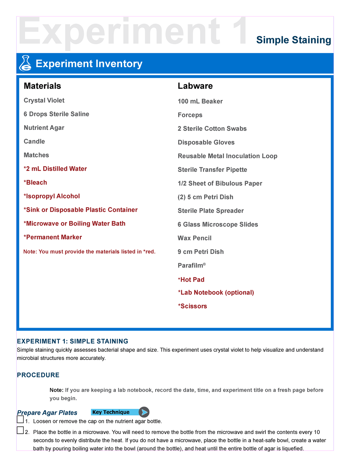 MB 6200 L05 Final Exam Experiment 1: Simple Staining Procedure - Studocu