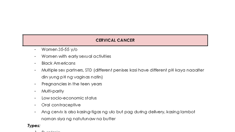 Oncology Notes: Post Midterm Review (Course Code: ONC 101) - Studocu