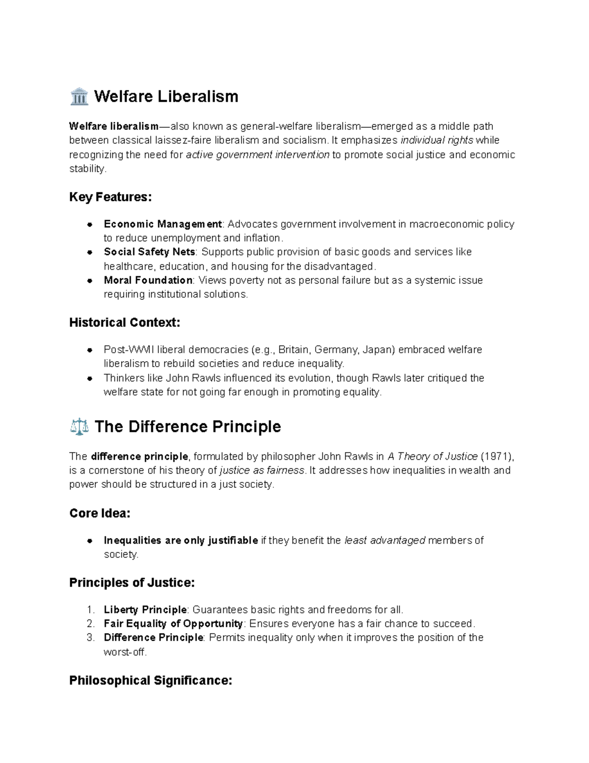 🏛️ Welfare Liberalism: Balancing Rights and Social Justice in PS 101 ...