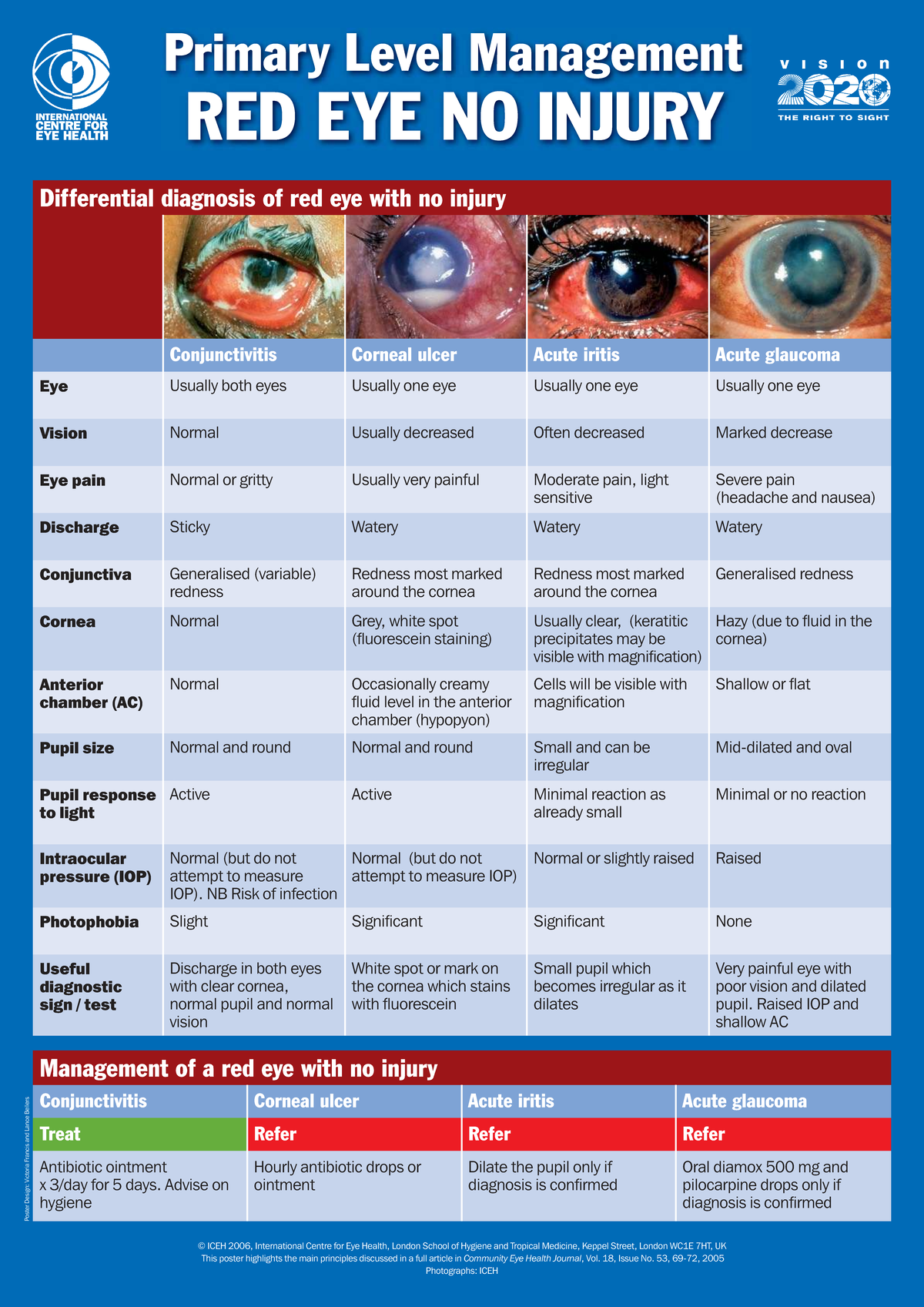 Primary Level Management of Red Eye: Differential Diagnosis & Treatment ...