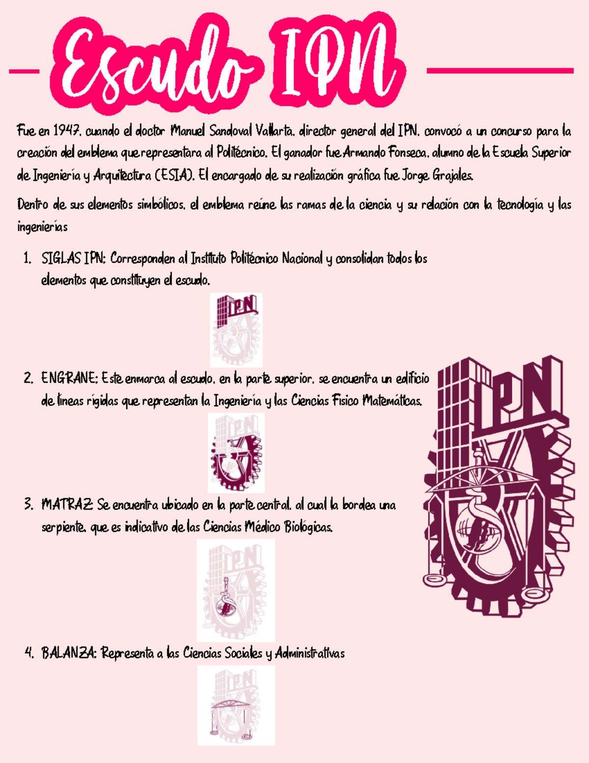 Estudio del Escudo del IPN y su Significado Histórico y Simbólico - Studocu