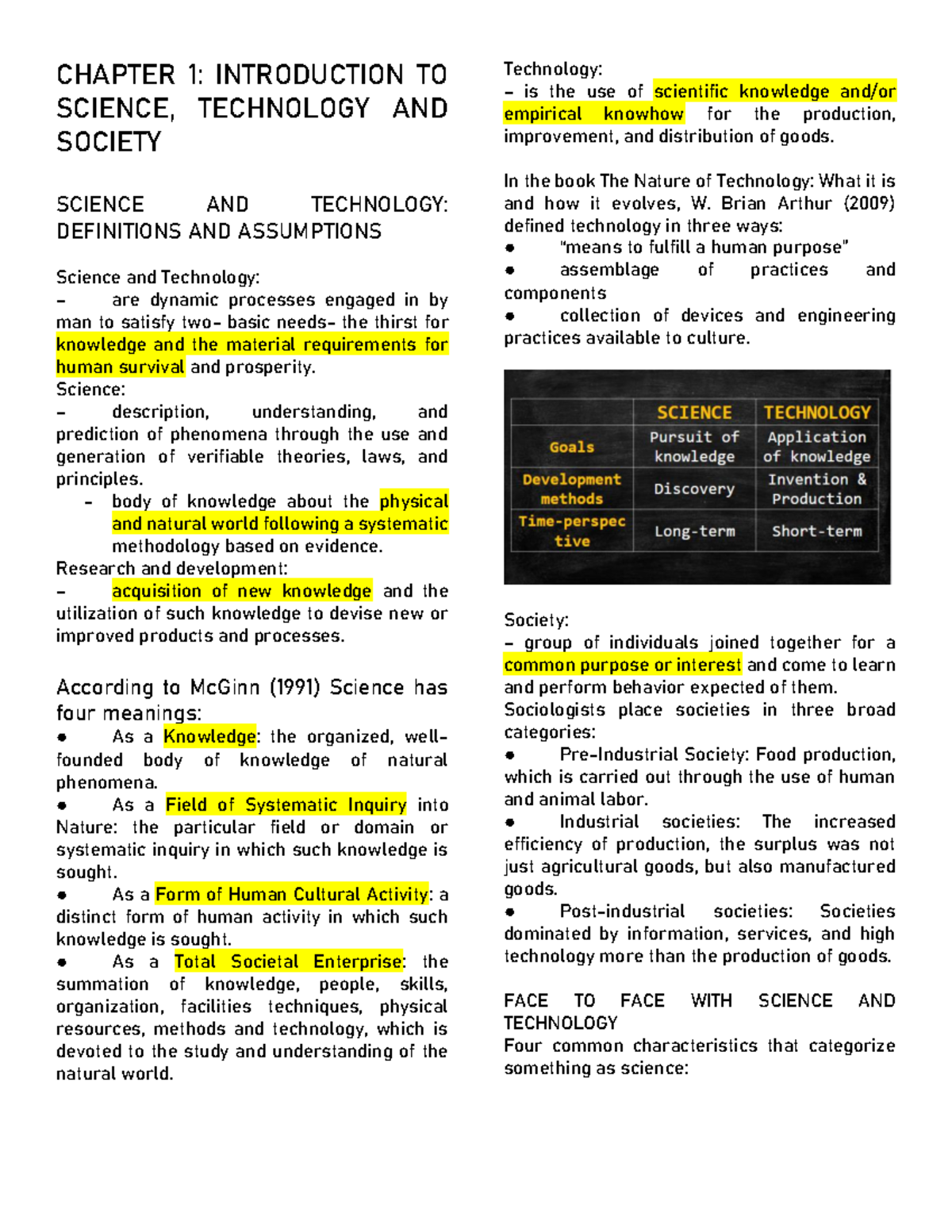 STS - Comprehensive Notes on Science, Technology, and Society - Studocu
