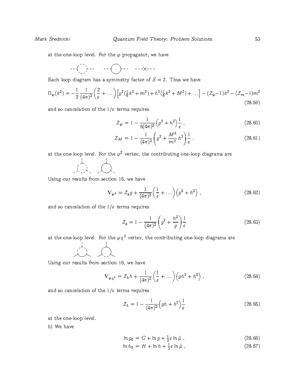 Srednicki QFT Problem Solutions 53: Propagators & Vertices - Studocu