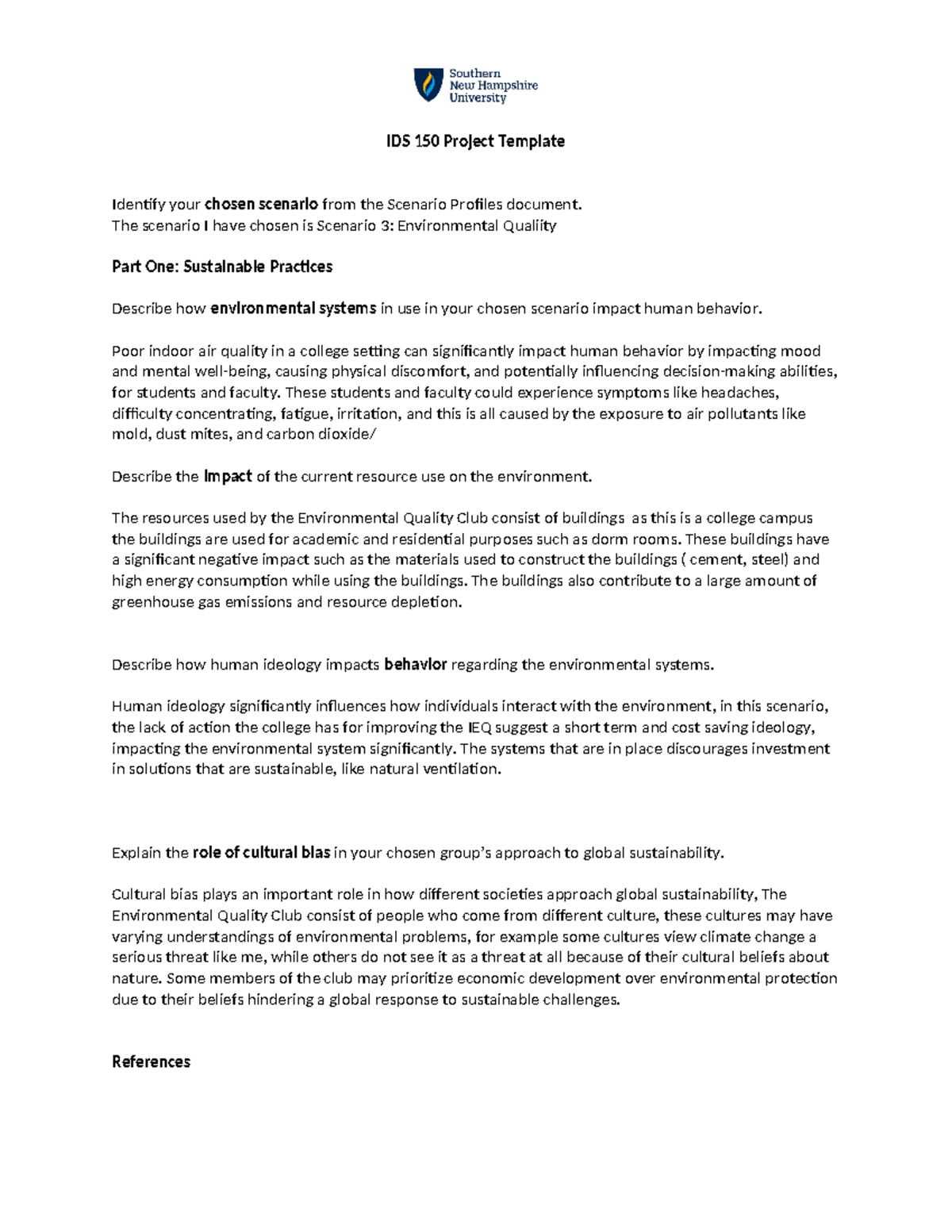 3-2 Short Paper Project Draft One - IDS 150 Project Template Identify ...