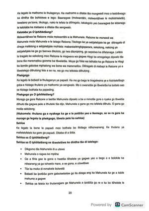 [Solved] Speech in sepedi - Sepedi - Home Language - Mandatory - Studocu