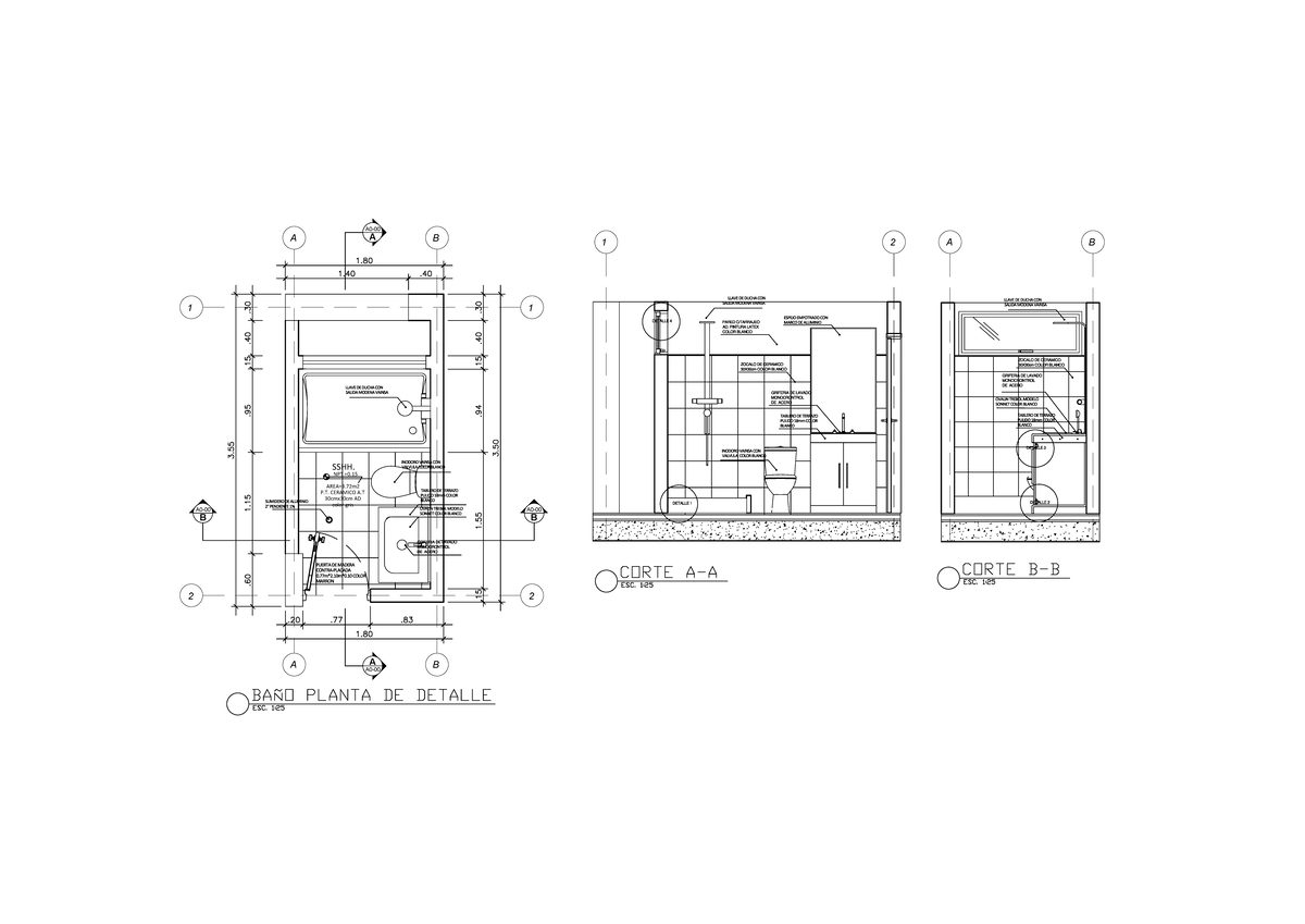 A0-00 Planos Detalle de Diseño para Baño - Studocu