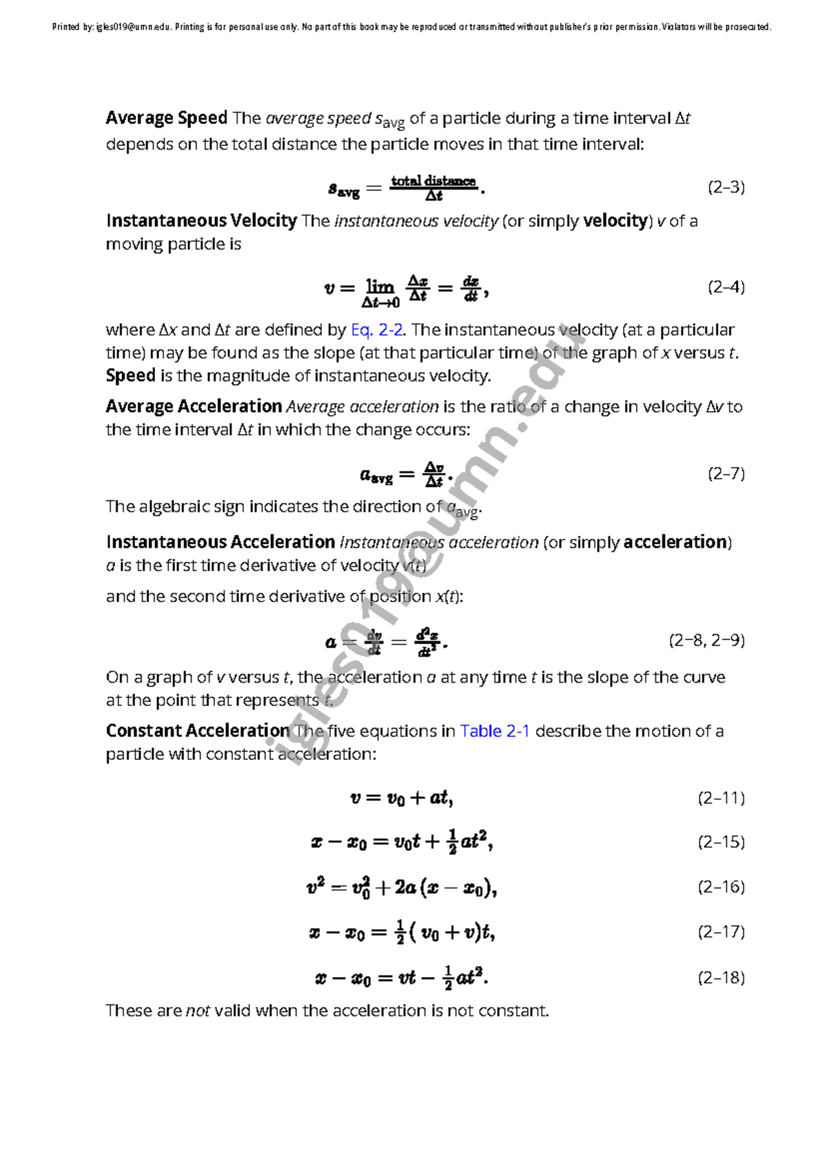 Physics Module 2: Motion & Acceleration Analysis in 1D - Studocu