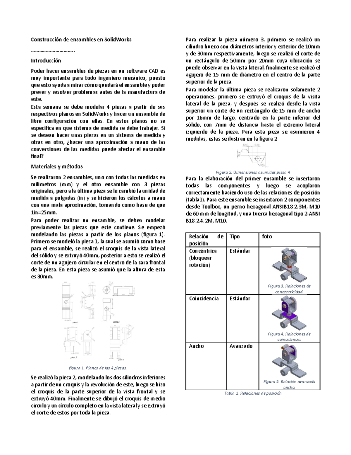 Construcción de Ensambles en SolidWorks - Tarea 2 - Studocu