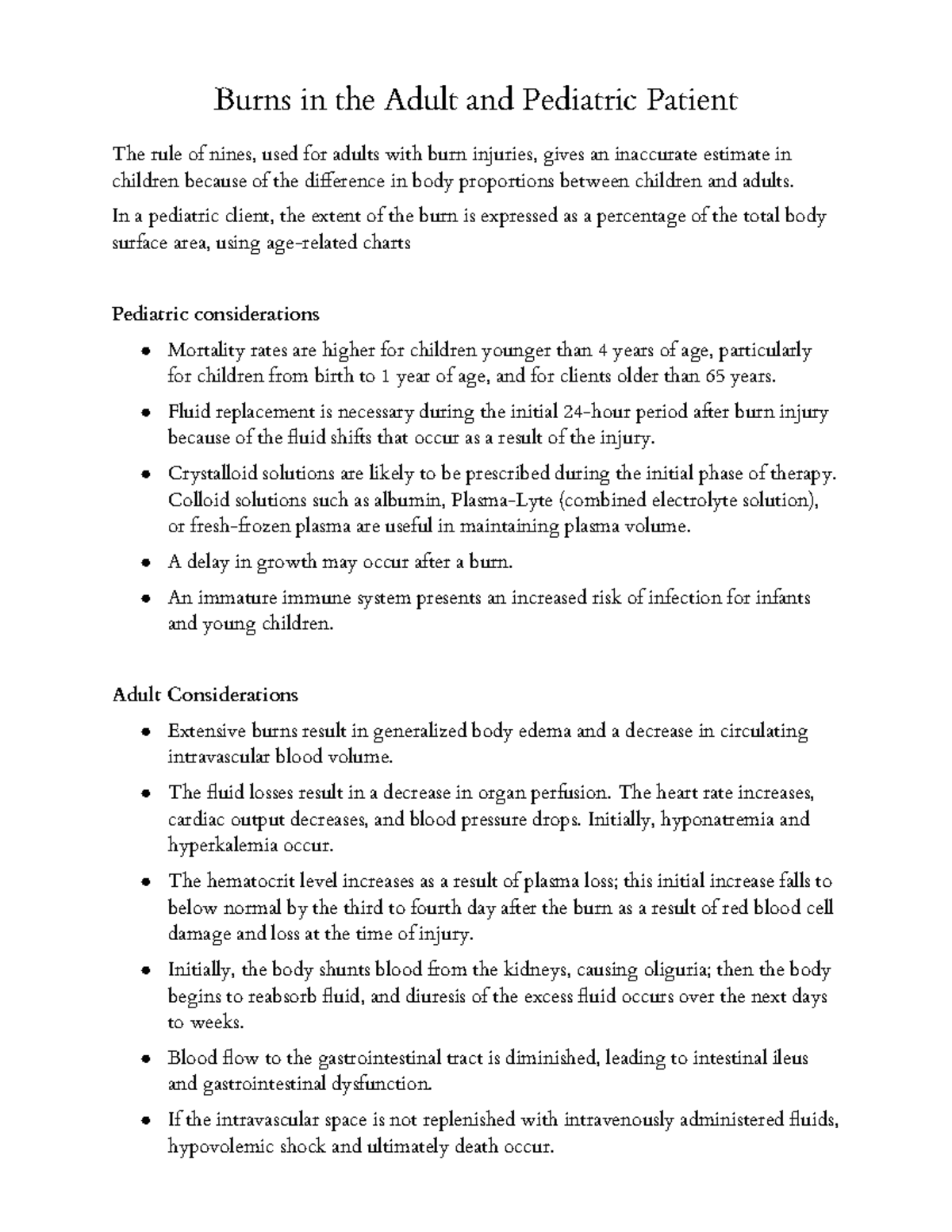 Burns in Adult & Pediatric Patients: Key Considerations & Management ...