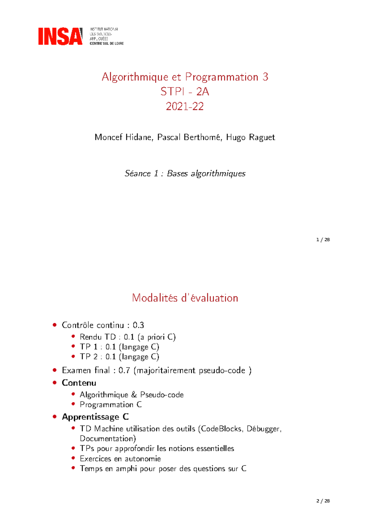 AP3 - AP3 - Algorithmique et Programmation 3 STPI - 2A 2021- Moncef ...