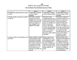 Soc 112 module 4 activity - SOC 112 Module Four Worksheet Wealth ...