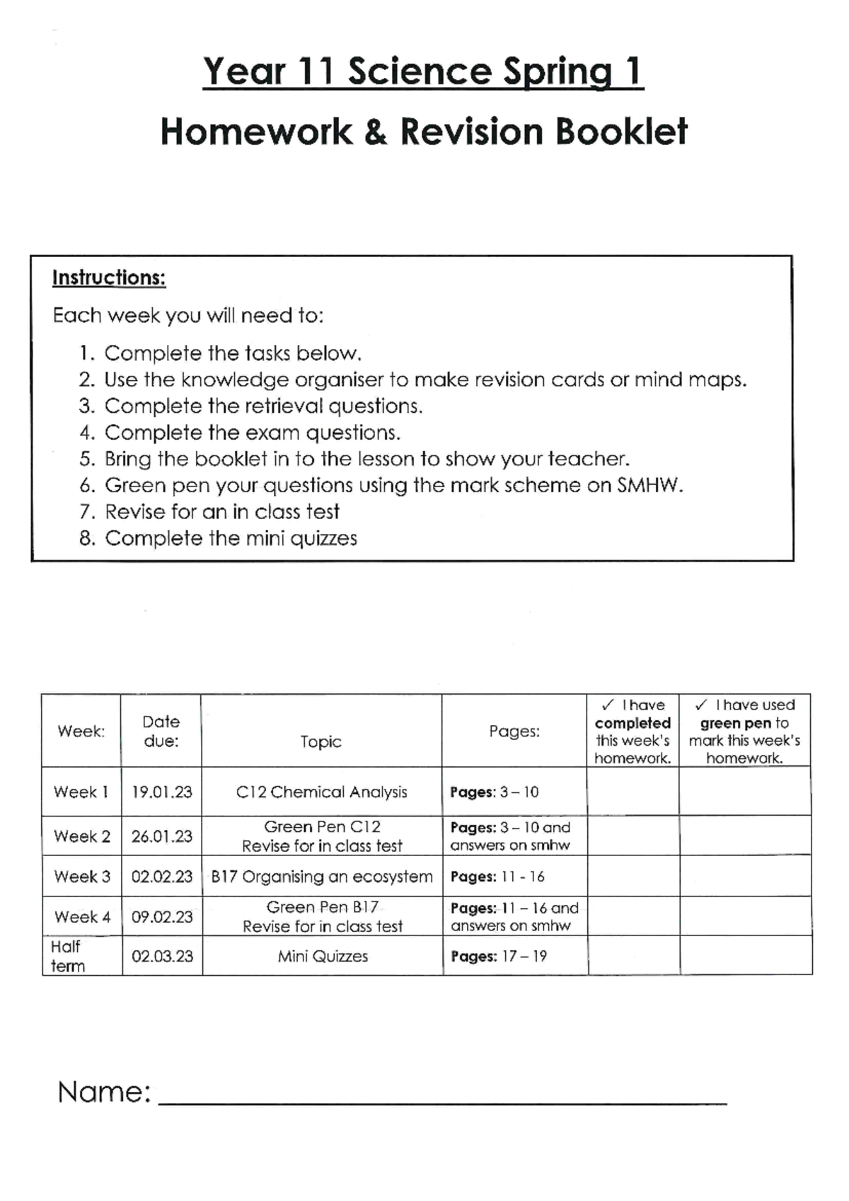 Y11 Chemistry Revision: C12 Chemical Analysis & Practical Skills Guide ...