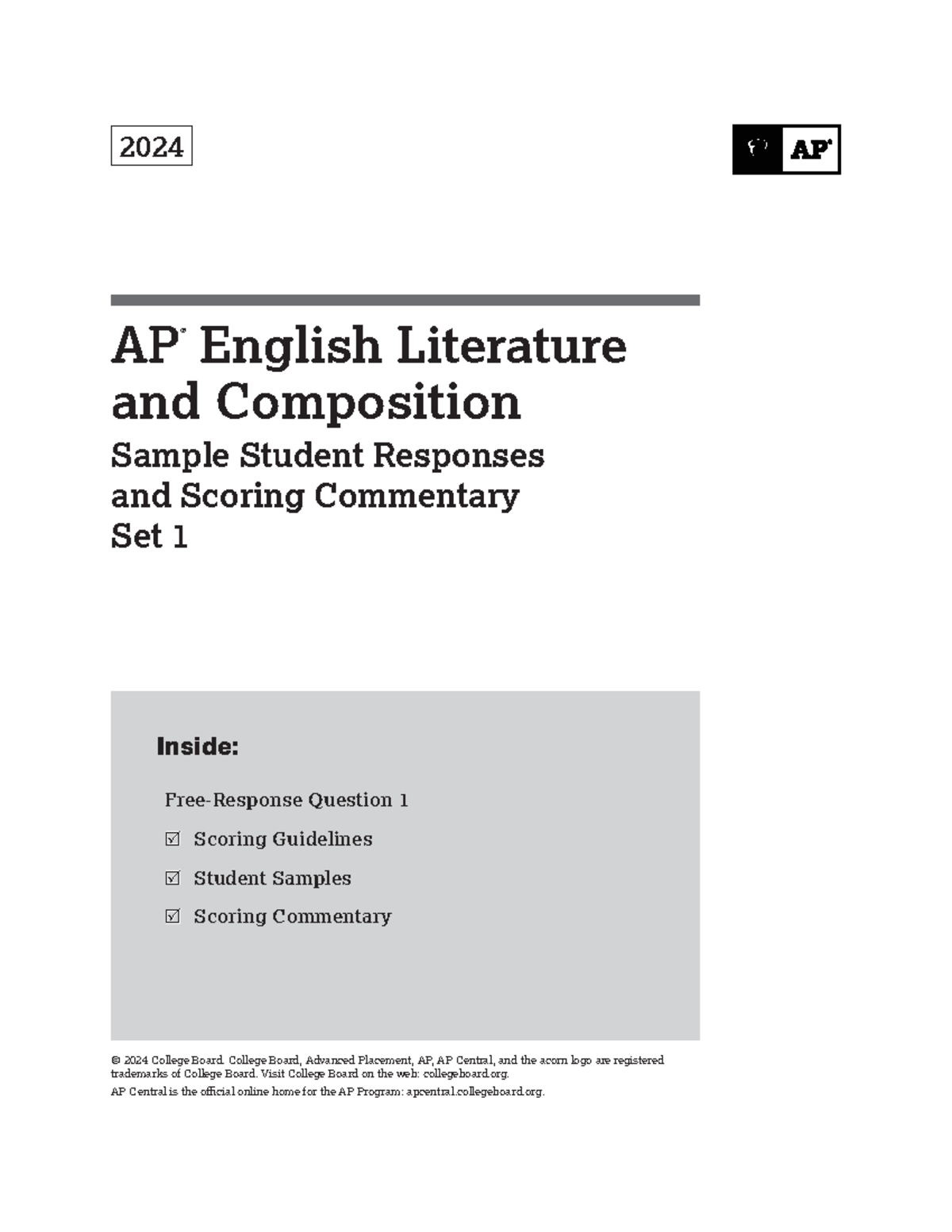 AP English Lit 2024: Sample Responses & Scoring for Poetry Analysis ...