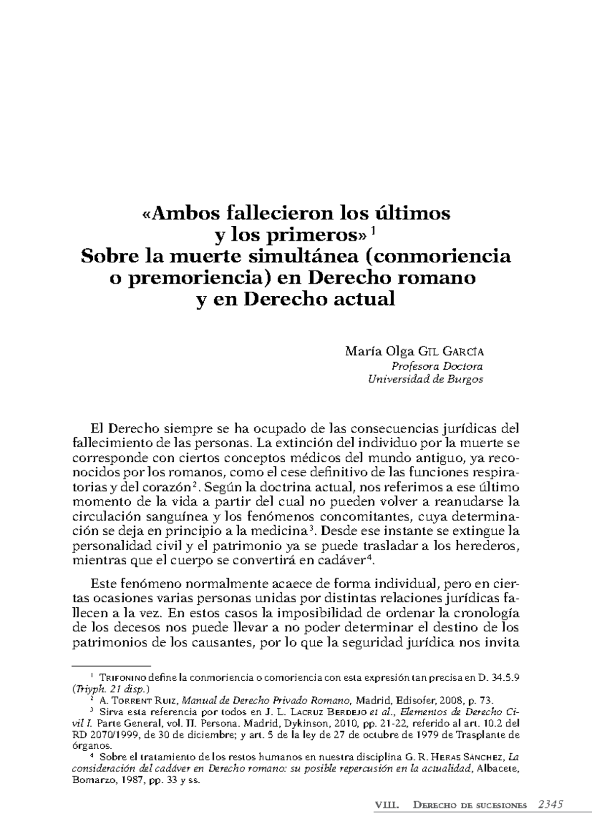 Conmoriencia en Derecho Romano y Actual: Análisis Jurídico y ...