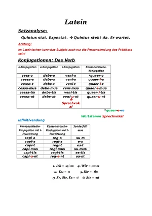 Latein Grammatik alle Lerninhalte - Latein Satzanalyse: Quintus stat ...