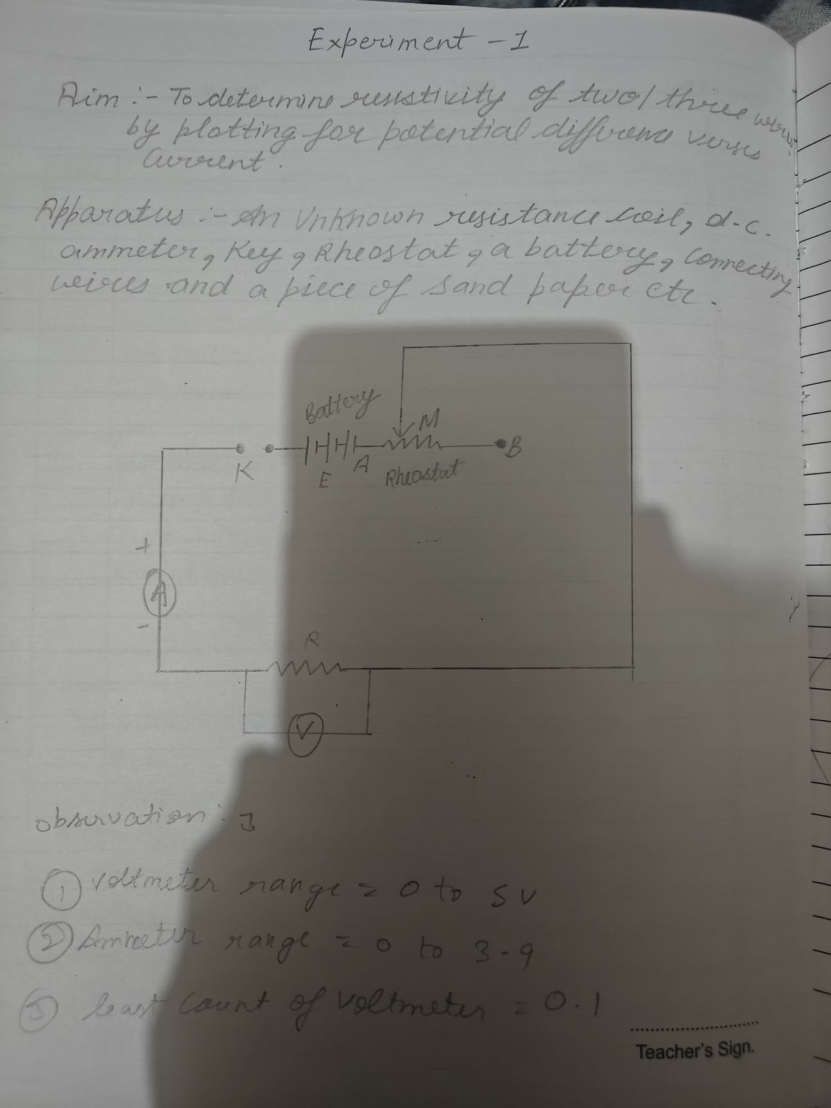 Experiment 1: Determining Resistivity of Wires (Physics Lab) - Studocu
