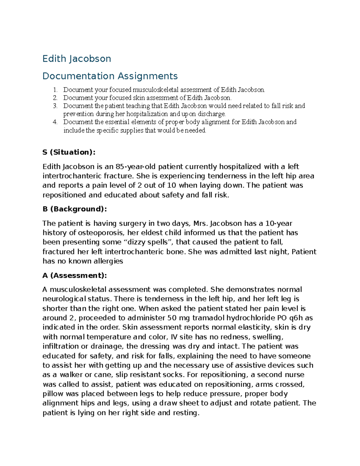 Documentation on Edith Jacobson - Edith Jacobson Documentation ...