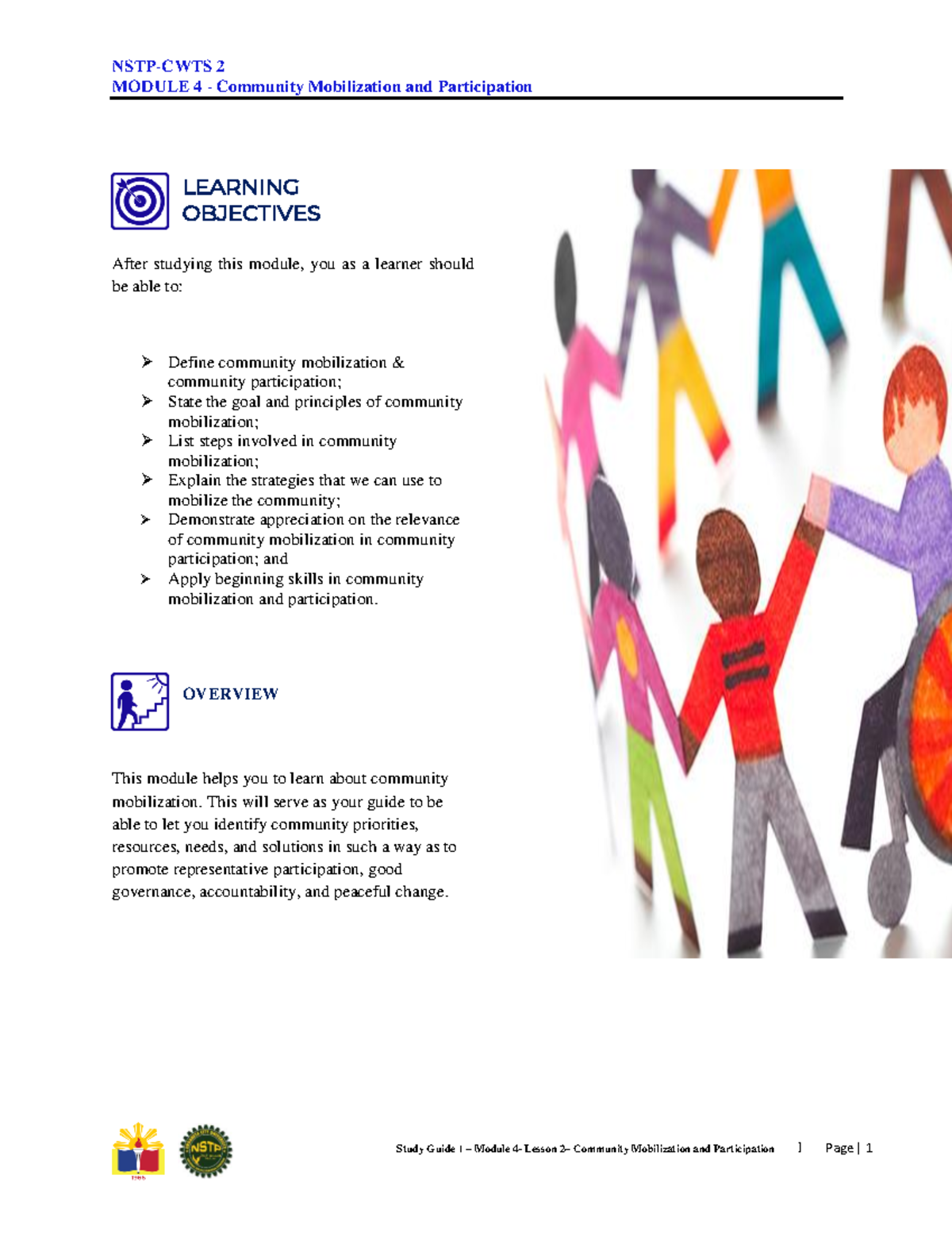 Study Guide 1 - Module 4 - Lesson 2: Community Mobilization Insights ...