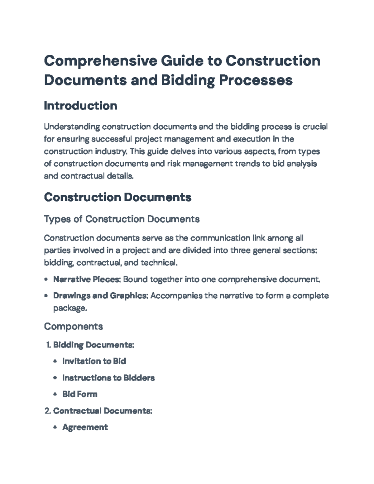 Construction Documents and Bidding Processes: A Comprehensive Guide ...