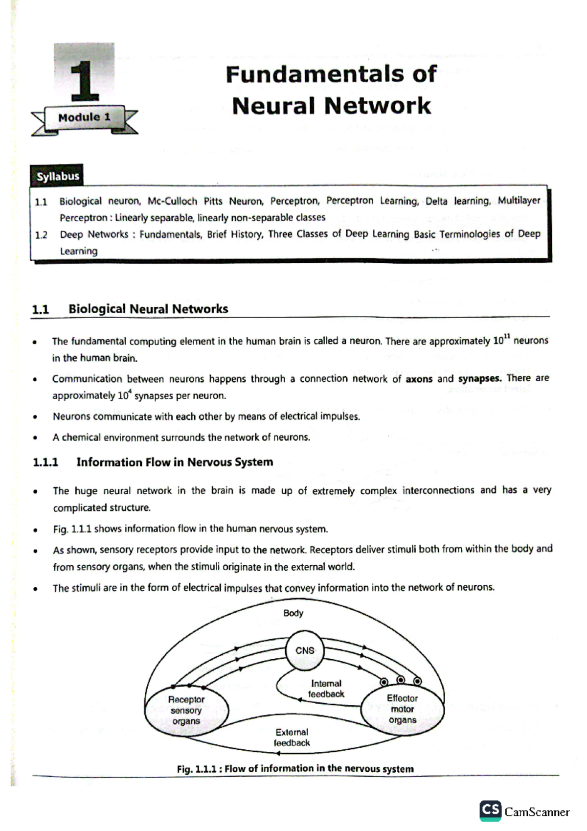 CS Deep Learning Module 1: Fundamentals of Neural Networks and Perceptrons - Studocu