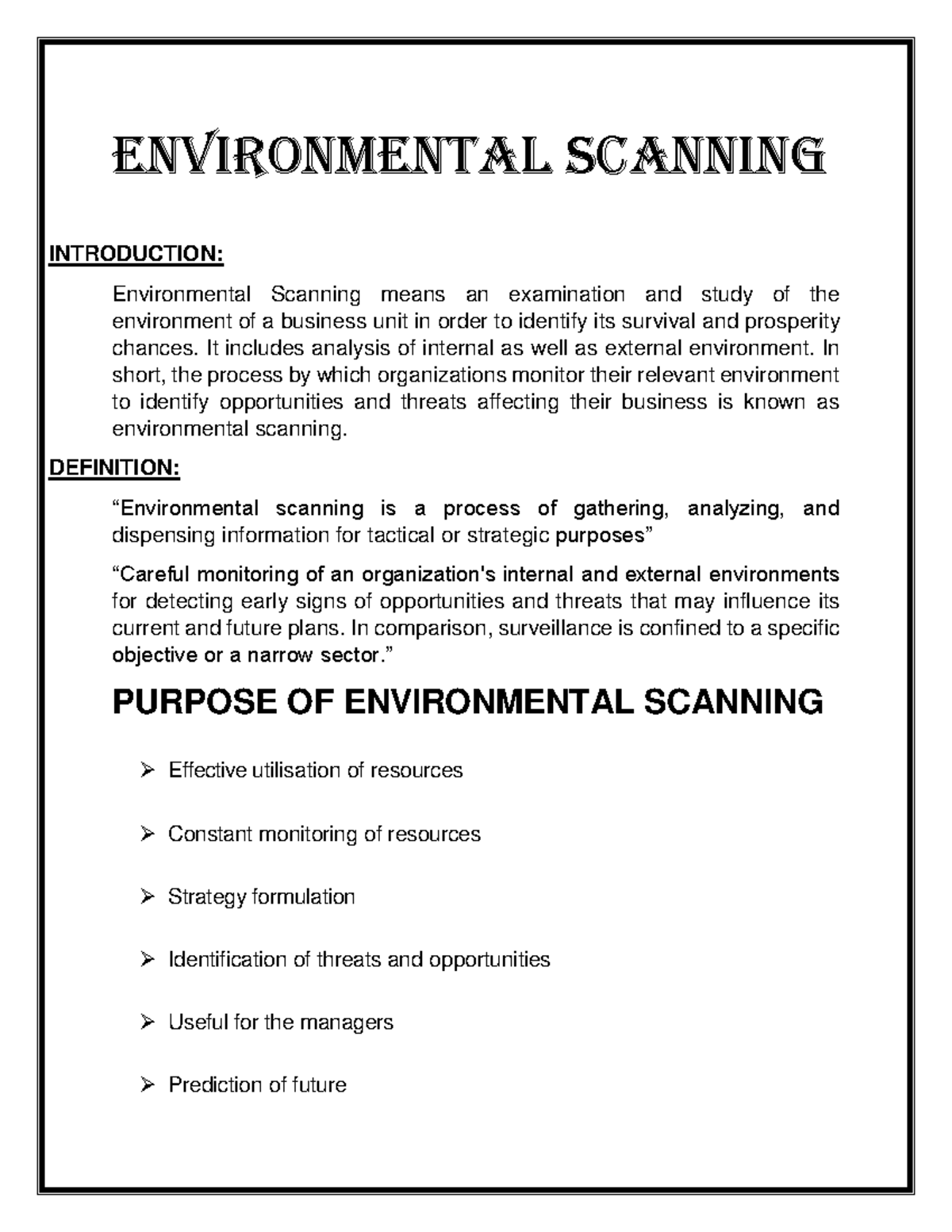Environmental Scanning: Strategies & Approaches for Business Survival ...